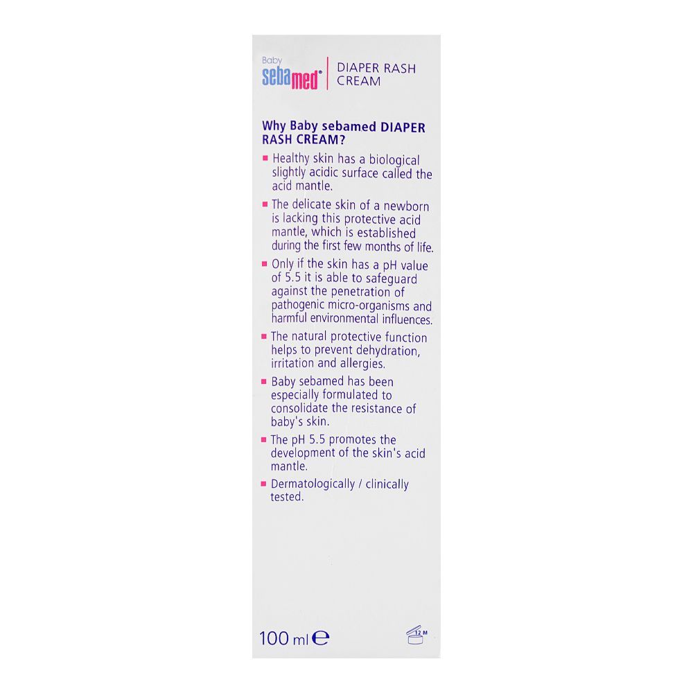 Seba Med PH5.5 Diaper Rash Cream, Panthenol, 100ml