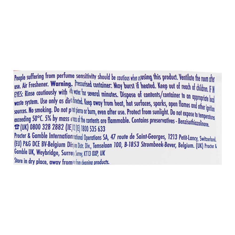 Febreze Mango & Raspberry Burst Air Mist Spray, 185ml