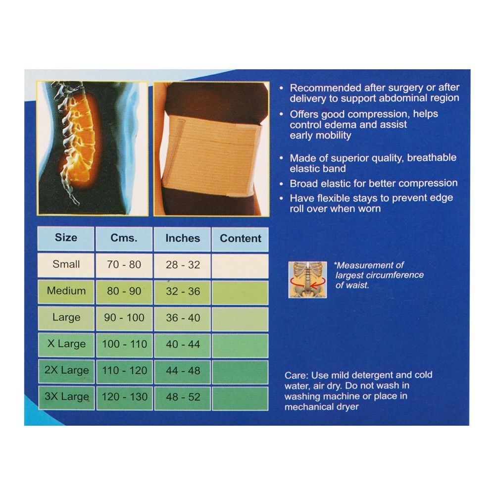 Smart Flamingo Abdominal Belt, Large, 20cm Width