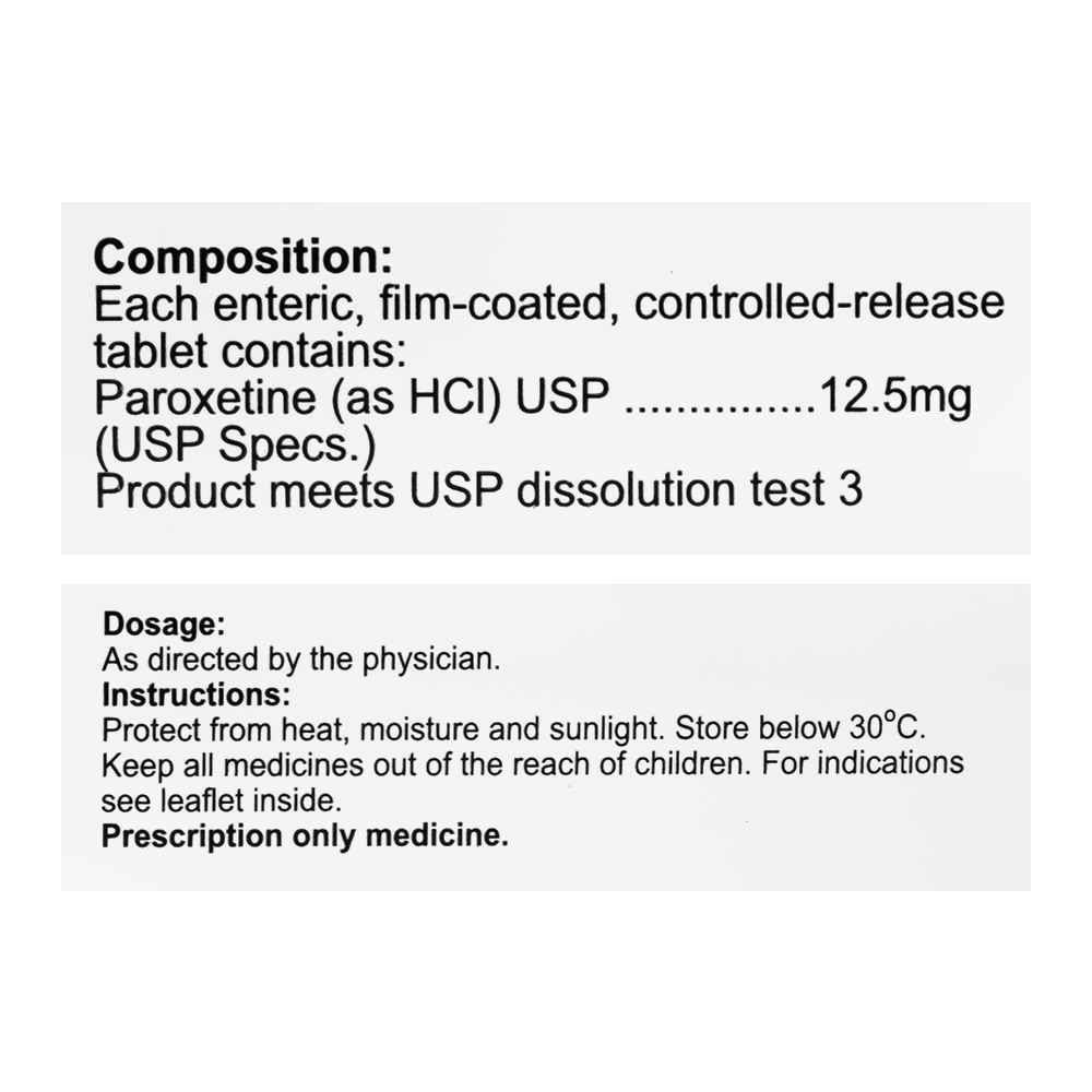 Genetics Pharmaceuticals Paromax Cr Tablet, 12.5mg, 1-Strip