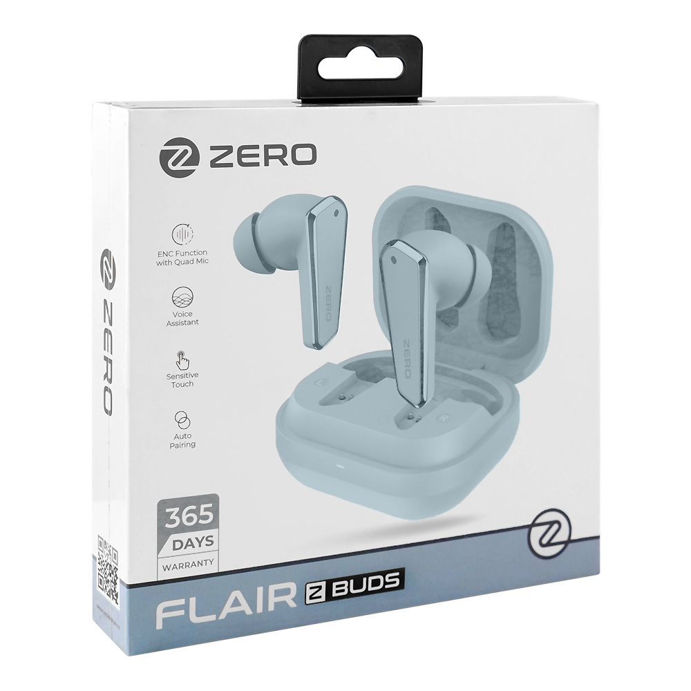Zero Flair ENC Wireless Z Earbuds, 350mAh Case Battery, IPX4 Waterproof ...