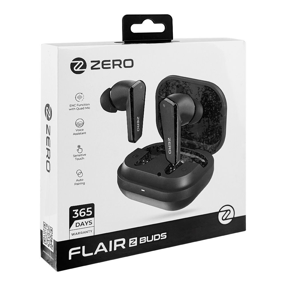 Zero Flair ENC Wireless Z Earbuds, 350mAh Case Battery, IPX4 Waterproof ...