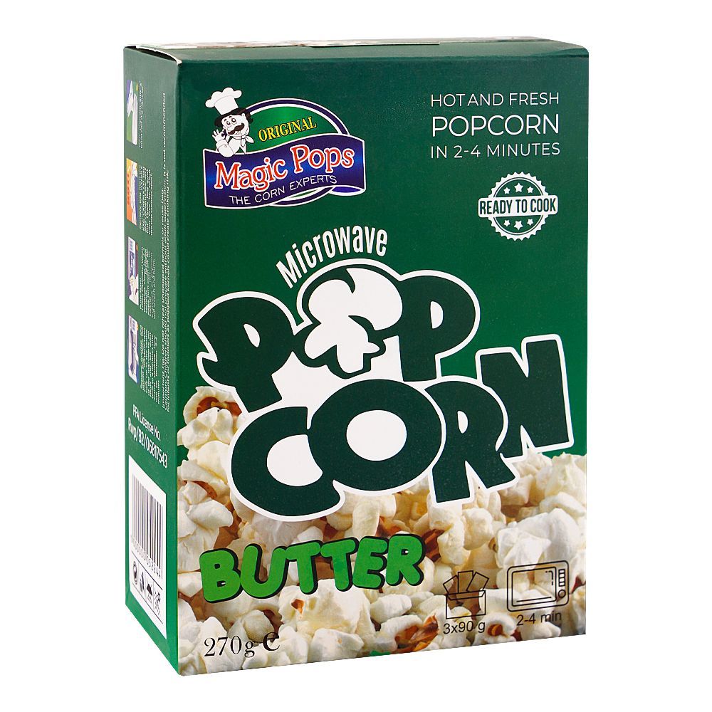 Magic Pops Microwave Butter Pop Corn,3-Pack