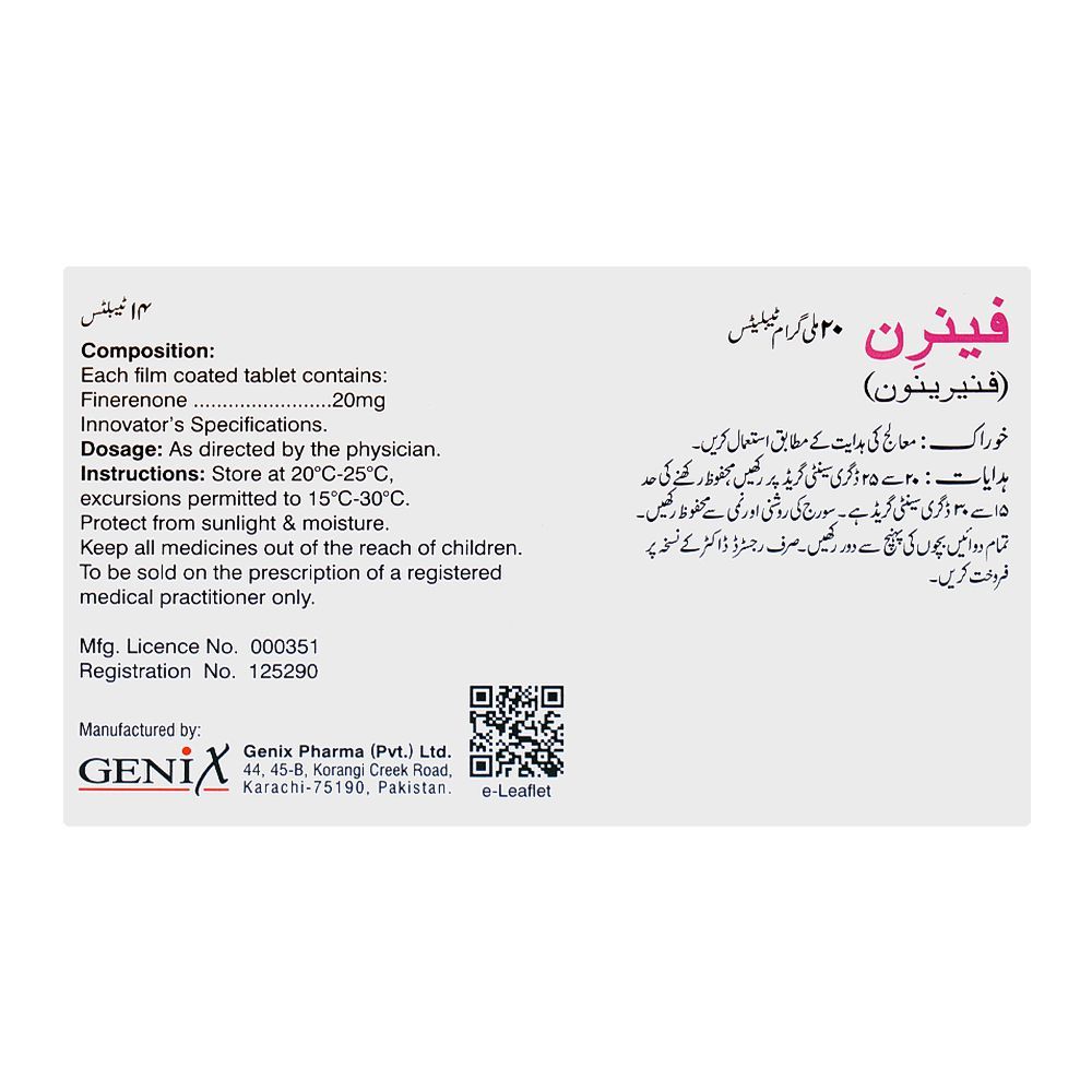 Genix Pharma Fenrin Tablet, 20mg, 14-Pack
