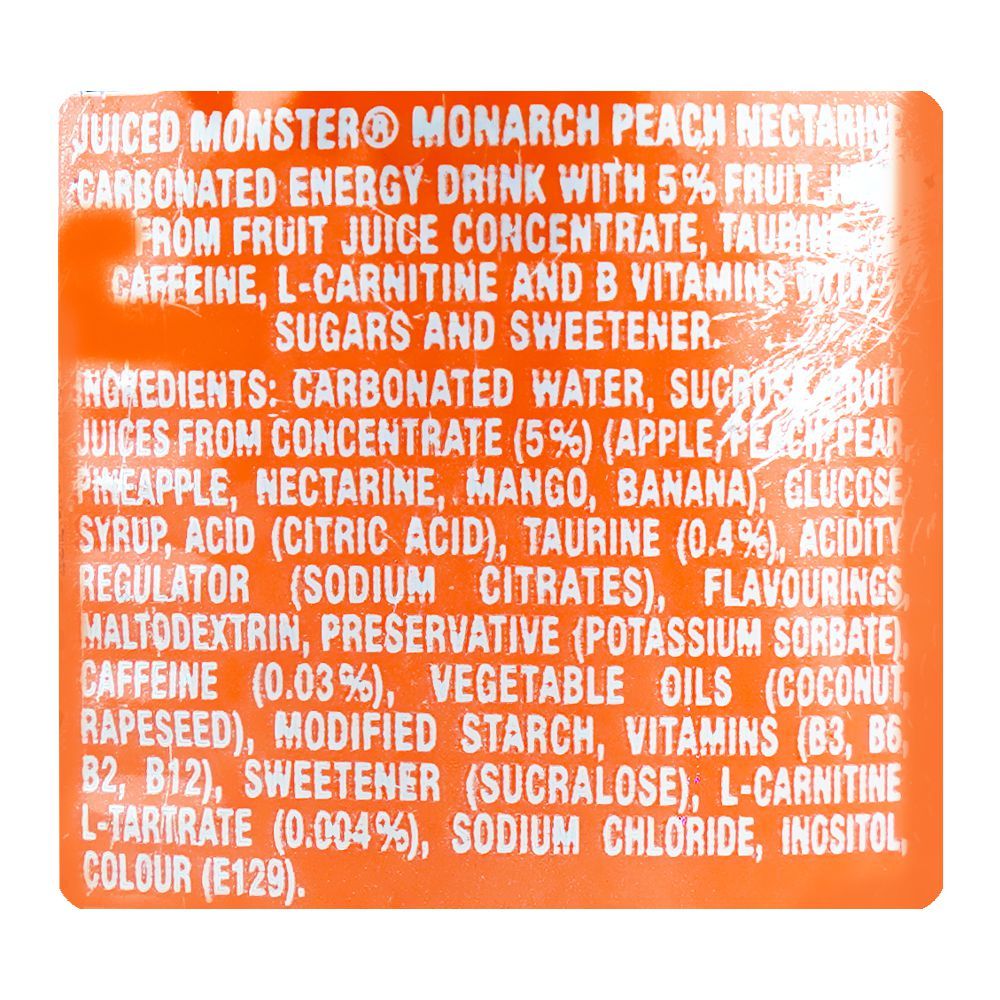 Monster Monarch Peach Nectarine Energy Drink, 500ml