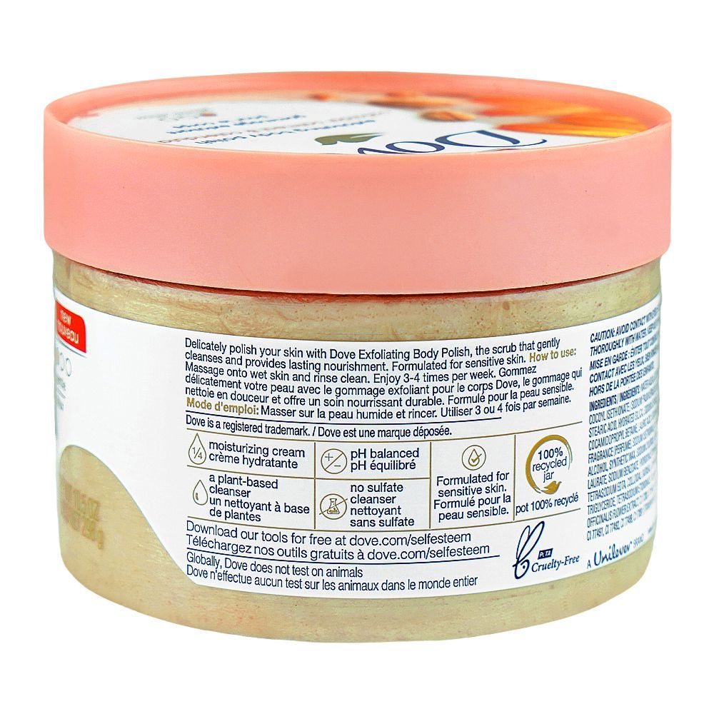 Dove Colloidal Oatmeal & Calendula Oil Exfoliating Body Polish, For ...
