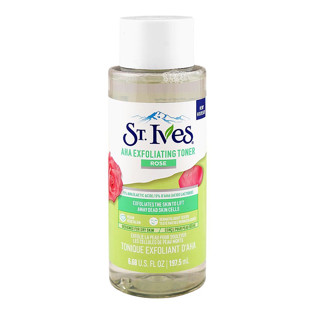 St.Ives Rose AHA Exfoliating Toner, 5% Lactic Acid, 5% Acide Lactique ...