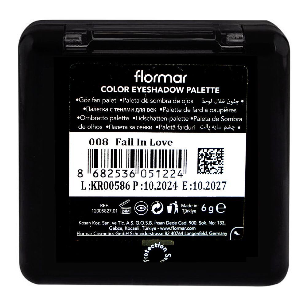 Flormar Color Eye Shadow Palette, 008 Fall In Love, 6g, 4-Pack