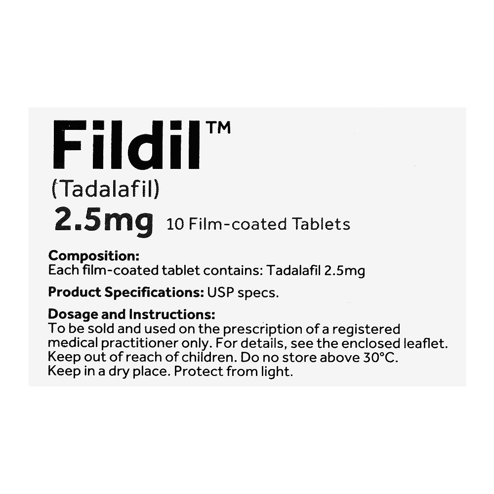 Highnoon Laboratories Fildil Tablet, 2.5mg, 10-Pack