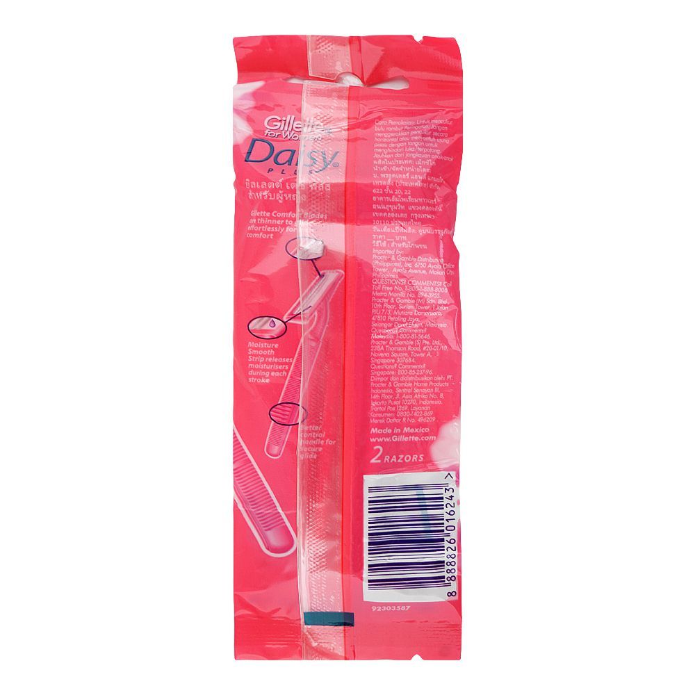 Gillette Daisy Plus For Women Disposable Razor, 2-Pack