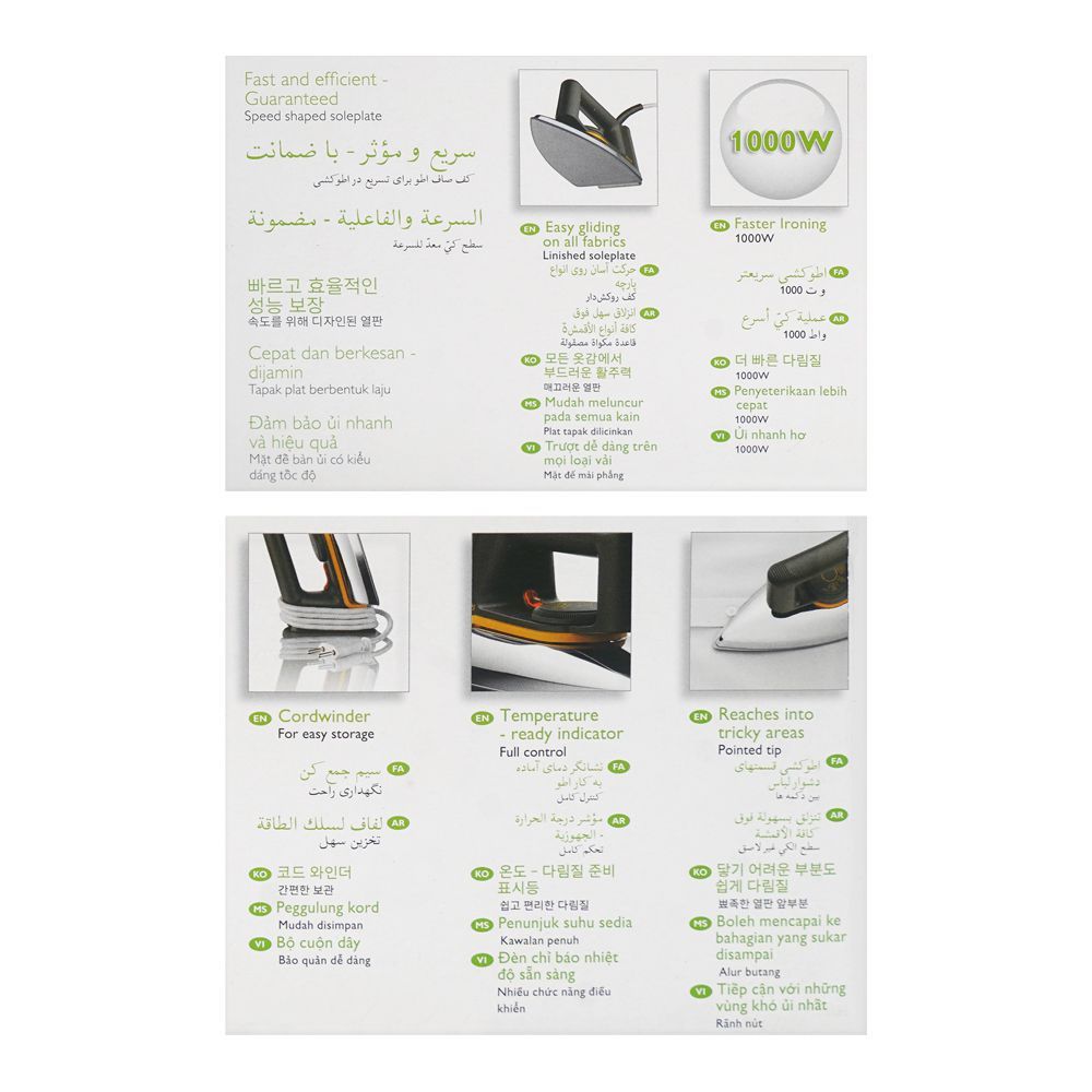 Philips Dry Iron, 1000W, HD-1172/07