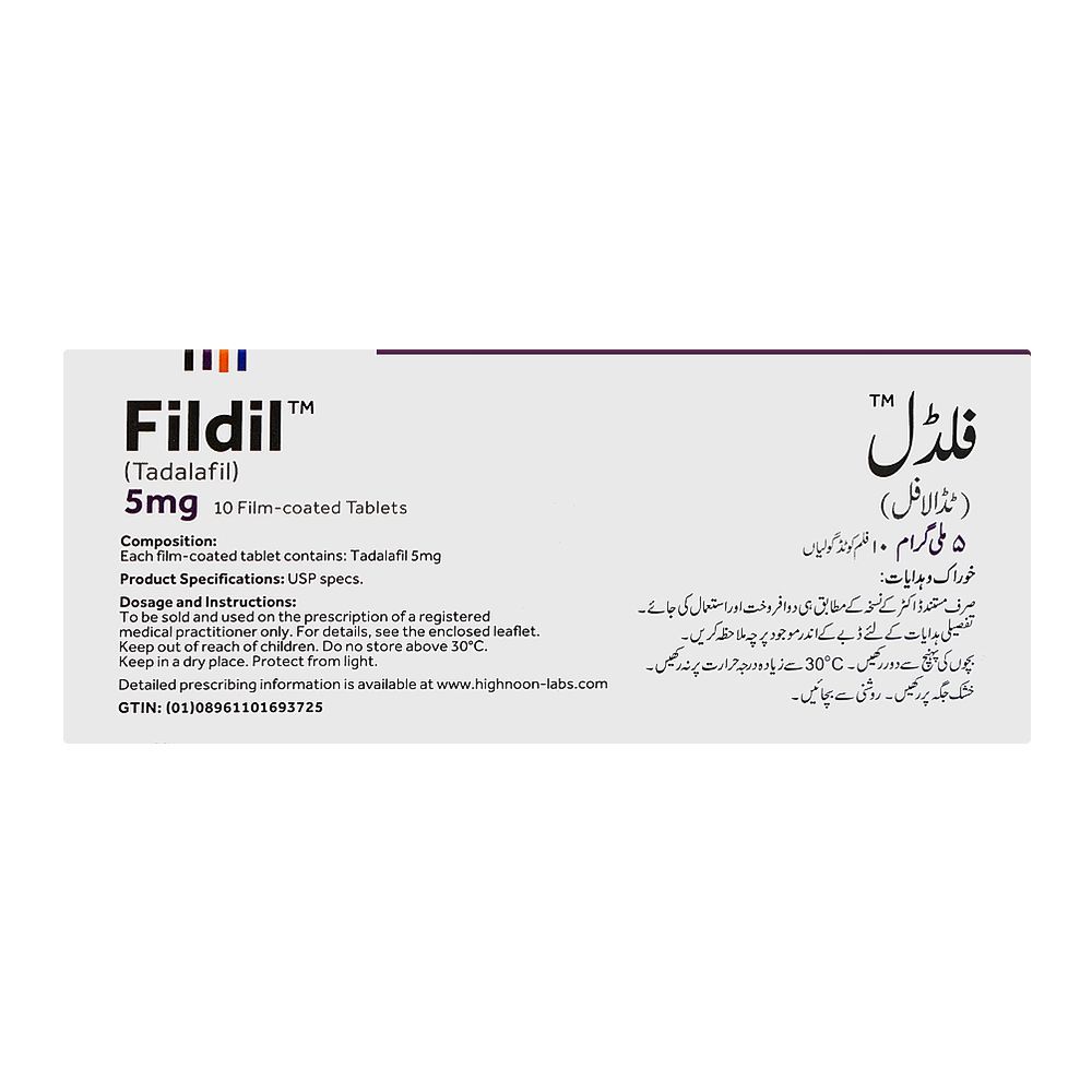 Highnoon Laboratories Fildil Tablet 5mg 10 Pack