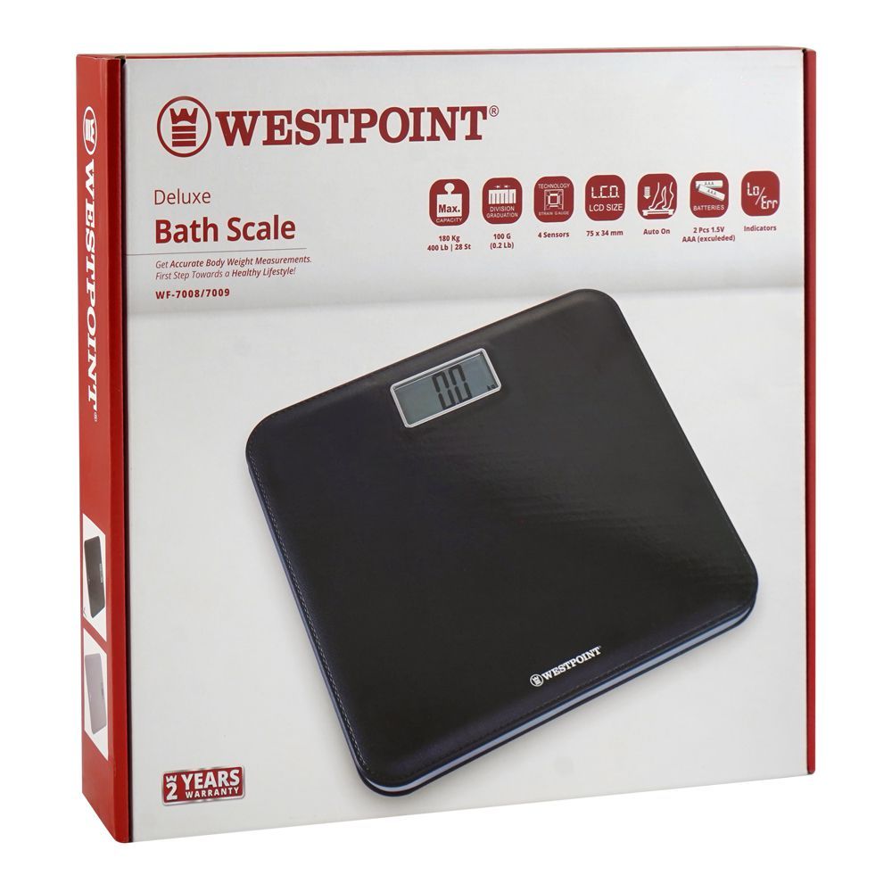 West Point Deluxe Bath Scale, 180KG Max, WF-7008/7009