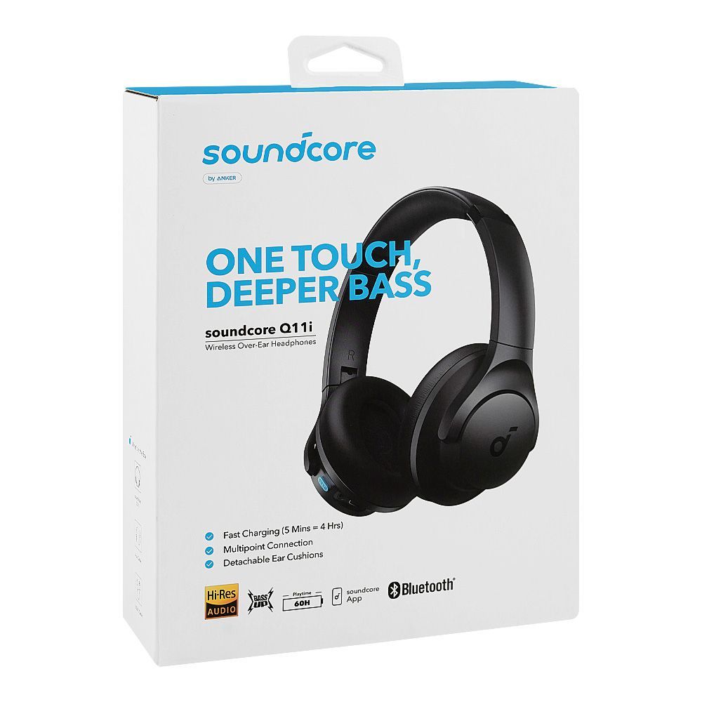 Anker Soundcore Q11i Wireless Over-Ear Headphone, 800mAh Battery, 60H ...