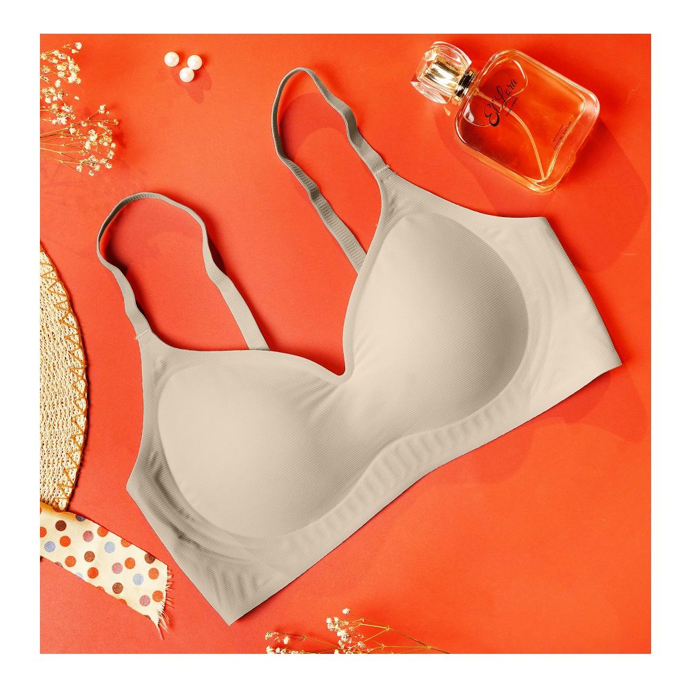 Women's Joyful Seamless Bra, Light Grey, 8081