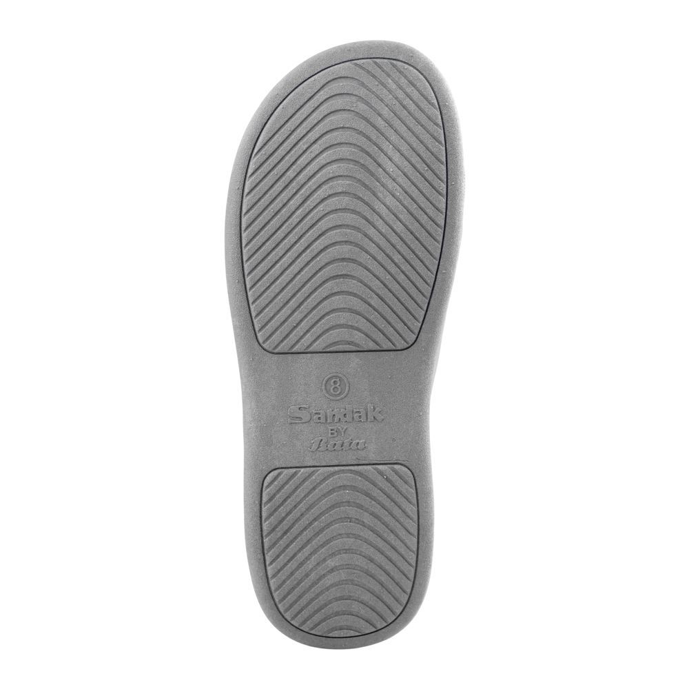 Bata Men's Rubber Slide Slippers, Gray, 8722325