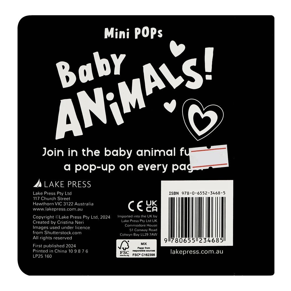 Lake Press Mini Pops Baby Animals Book