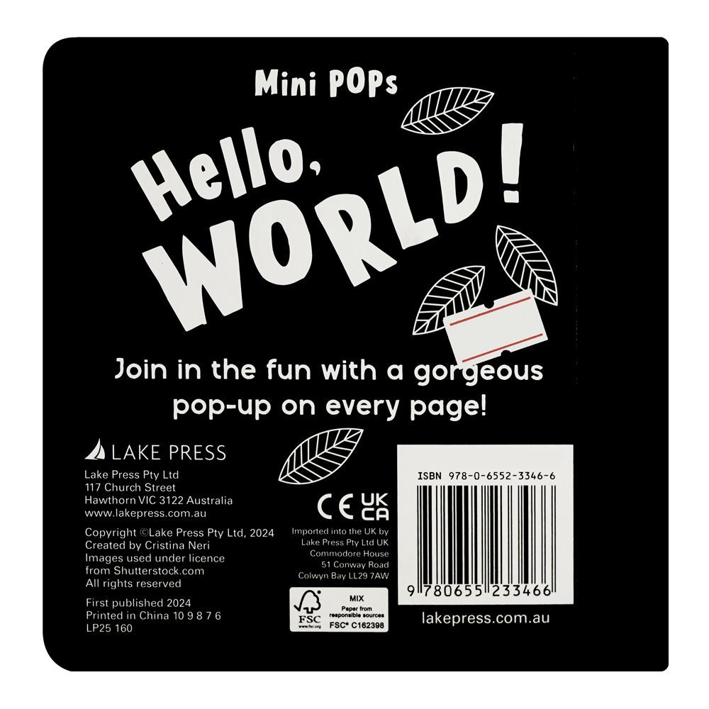 Lake Press Mini Pops Hellow World Book