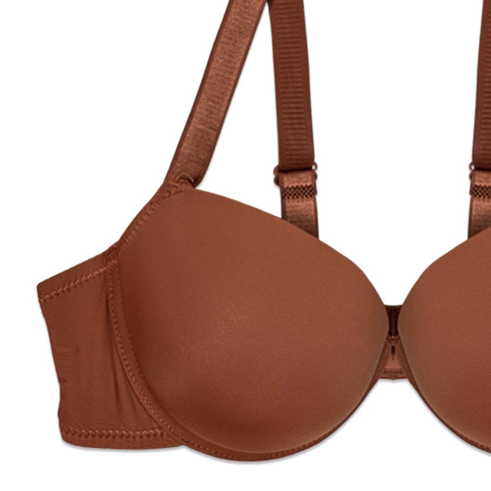 Sajiero Women's Padded Bra Set, Poly-Cotton, Brown Bliss Brown