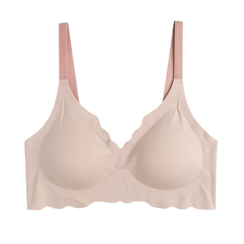 Sajiero Women's Wave Luxe Seamless Padded Bra, Spandex, Elastic Straps ...
