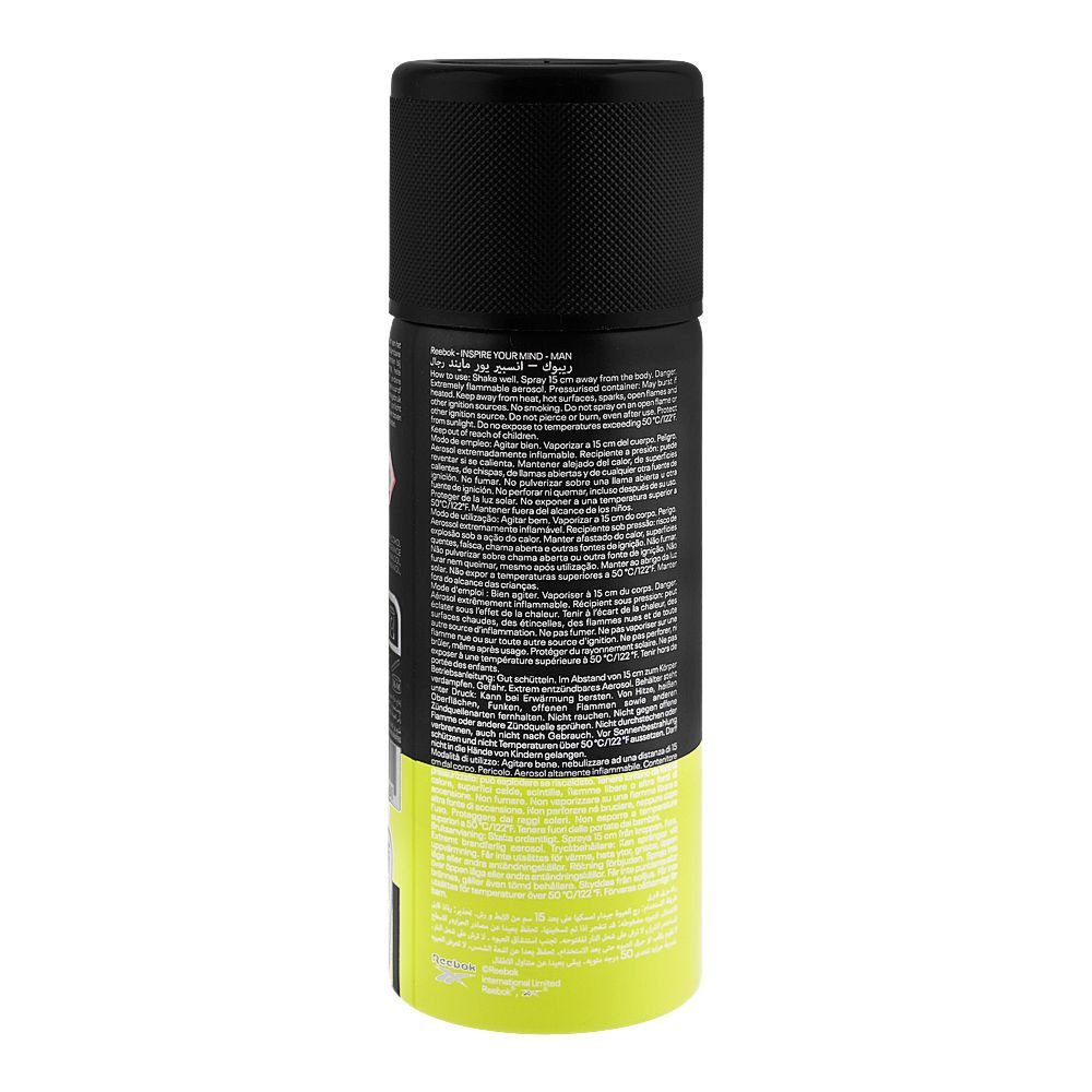 Reebok Inspire Your Mind Men Deodorant Body Spray, Vegan, For Men, 150ml
