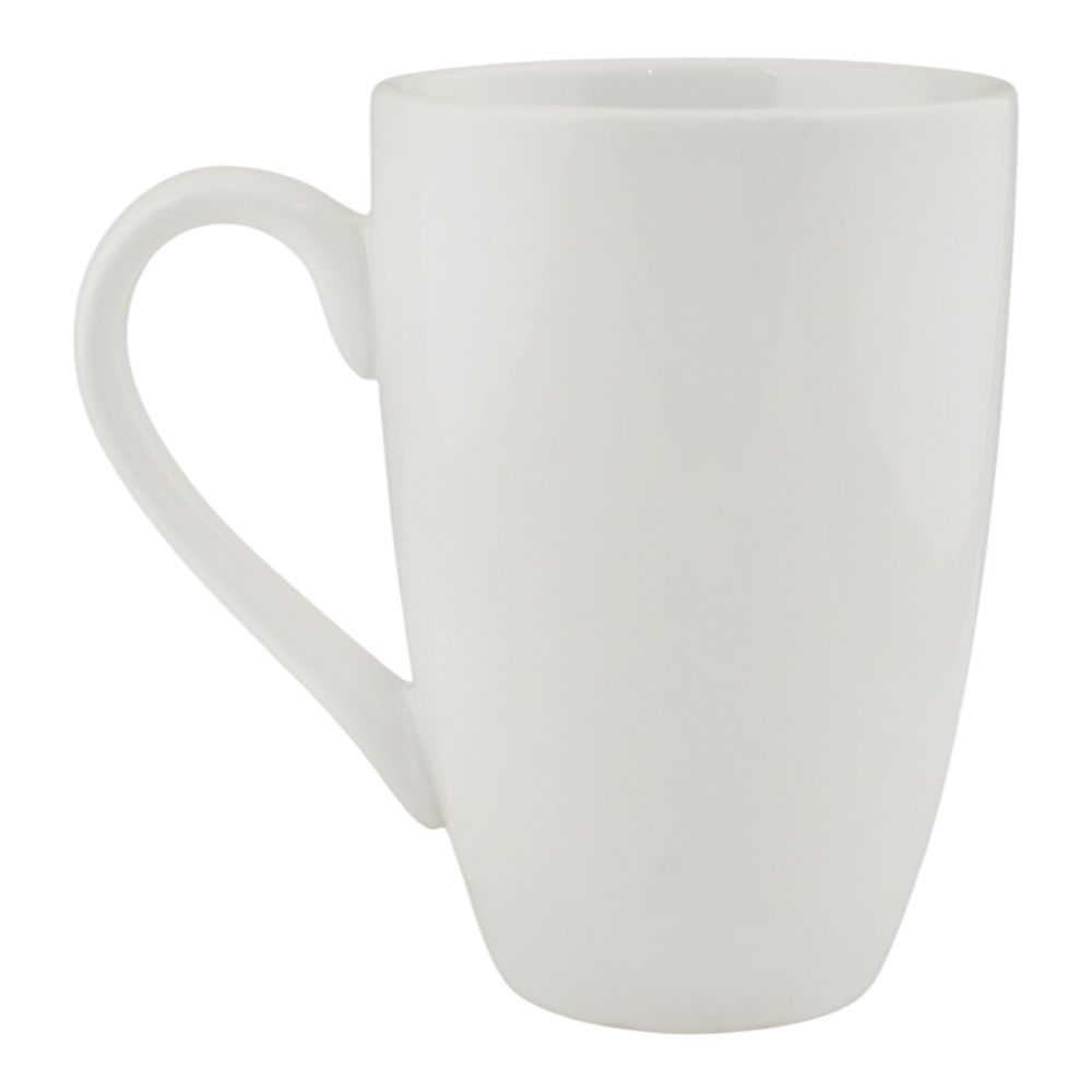 M Ware Porcelain Plain Mug, White, LYMG30PL1W