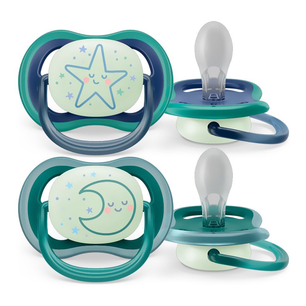 Avent Ultra Air Night Time Soothers, For 6 To 18 Months, BPA Free ...