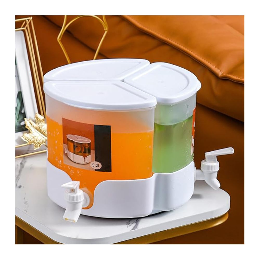 AJF 3-In-1 Rotating Beverage Dispenser, 5.2 Liters