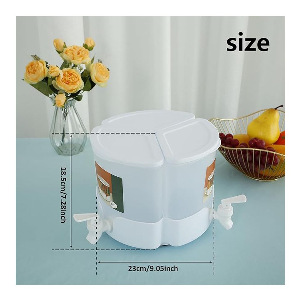 AJF 3-In-1 Rotating Beverage Dispenser, 5.2 Liters