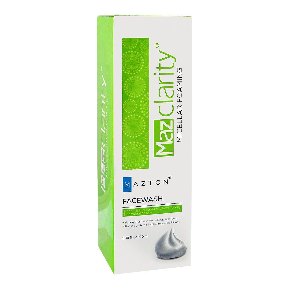 Mazton MazClarity Micellar Foaming Face Wash, For Oily Combination Skin ...