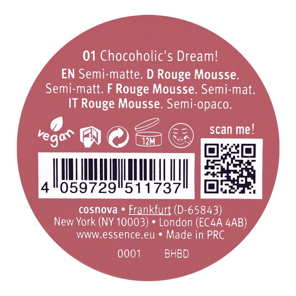 Essence Love It A Choco Lot Blush Mousse, Vegan, 01 Chocoholic's Dream ...