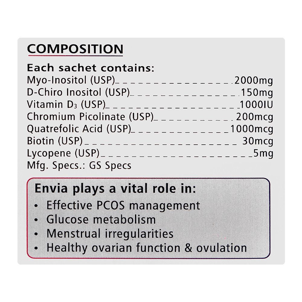 High-Q Pharmaceuticals Envia Sachet, 10-Pack