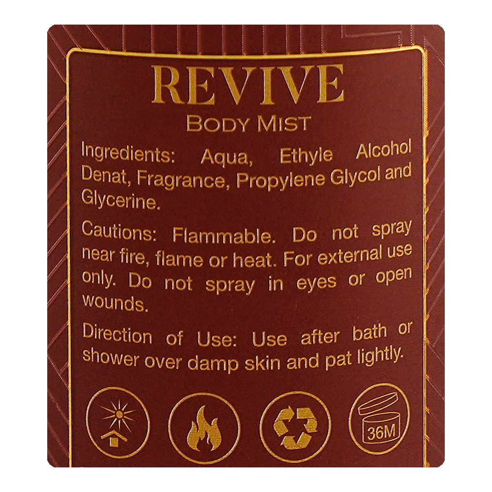 Opio Revive Body Mist, 250ml