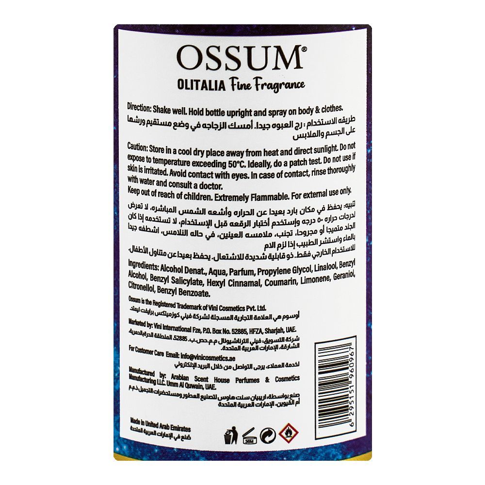 Ossum Thou Wishes Olitalia Fine Fragrance Body Mist, 250ml
