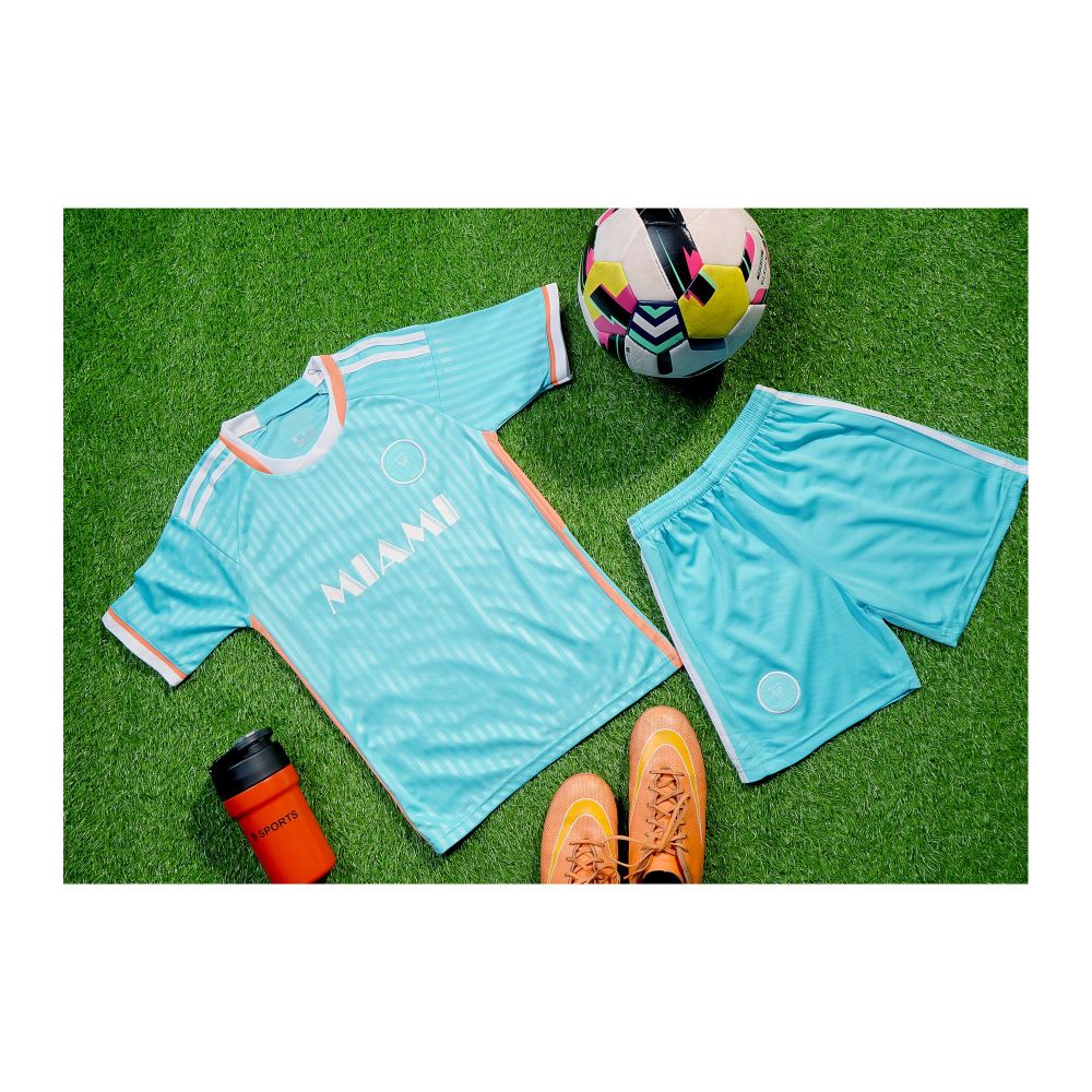Kids Football Sport Team Uniform Shirt And Short, 100% Polyester, Light ...