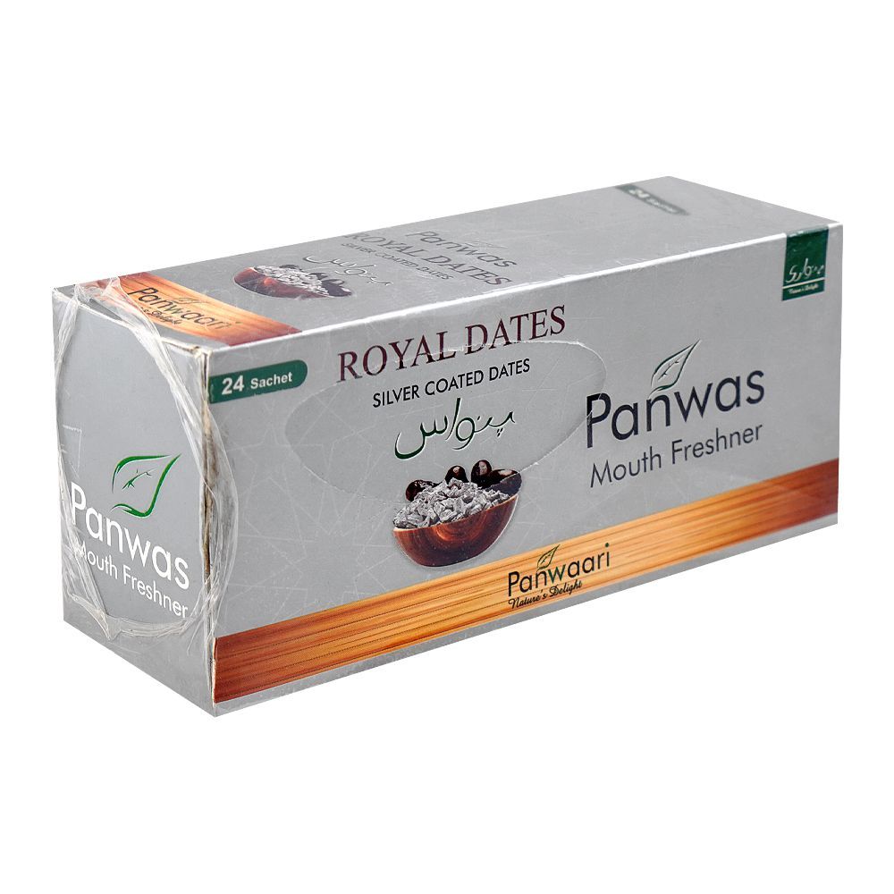 Panwaari Panwas Royal Dates Silver Coated Dates Mouth Freshener, 24 ...