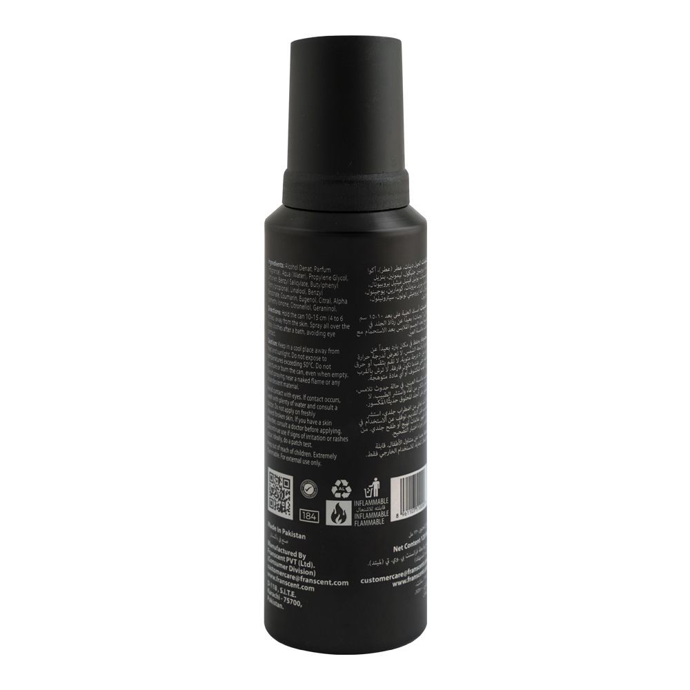 Franscent Healer Gas Free Body Spray, For Men, 120ml