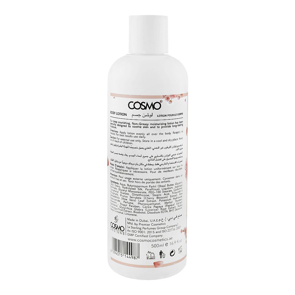 Cosmo Beaute Cherry Blossom Rejuvenating Perfumed Body Lotion, Aloe ...
