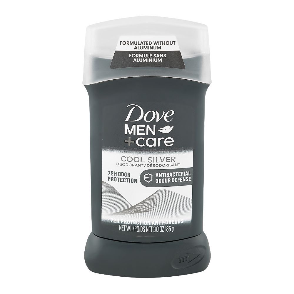Dove Men+ Care Cool Silver 72H Deodorant Stick, Aluminum Free, 85g