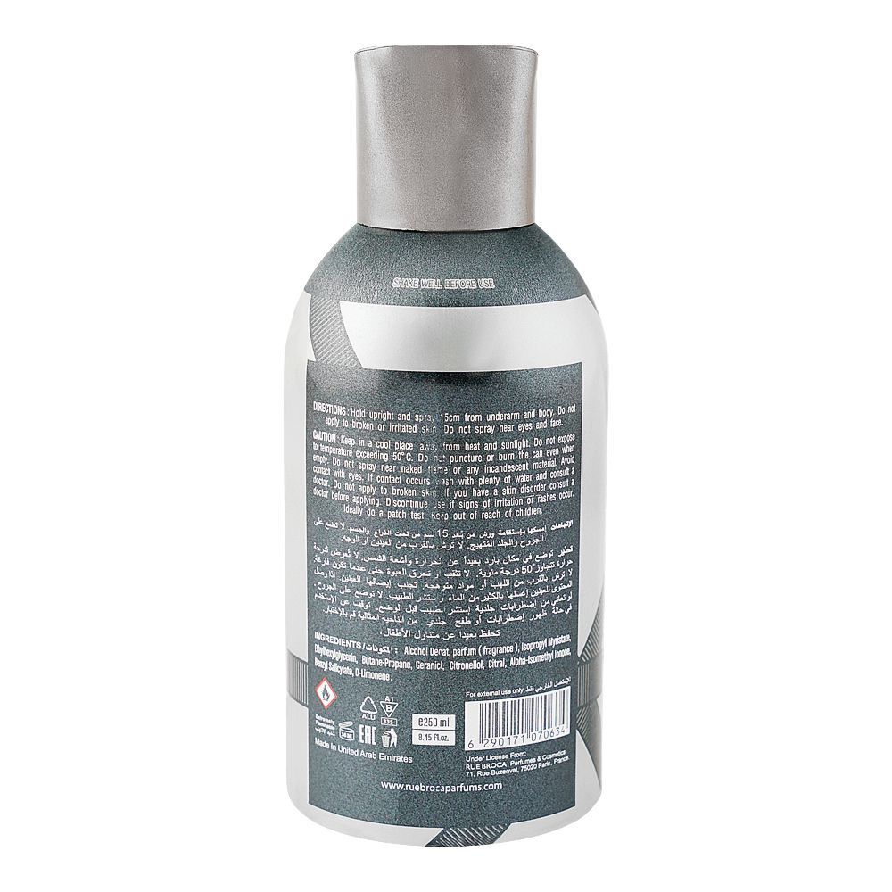 Rue Broca Touche Pour Homme Perfumed Body Spray, For Men, 250ml