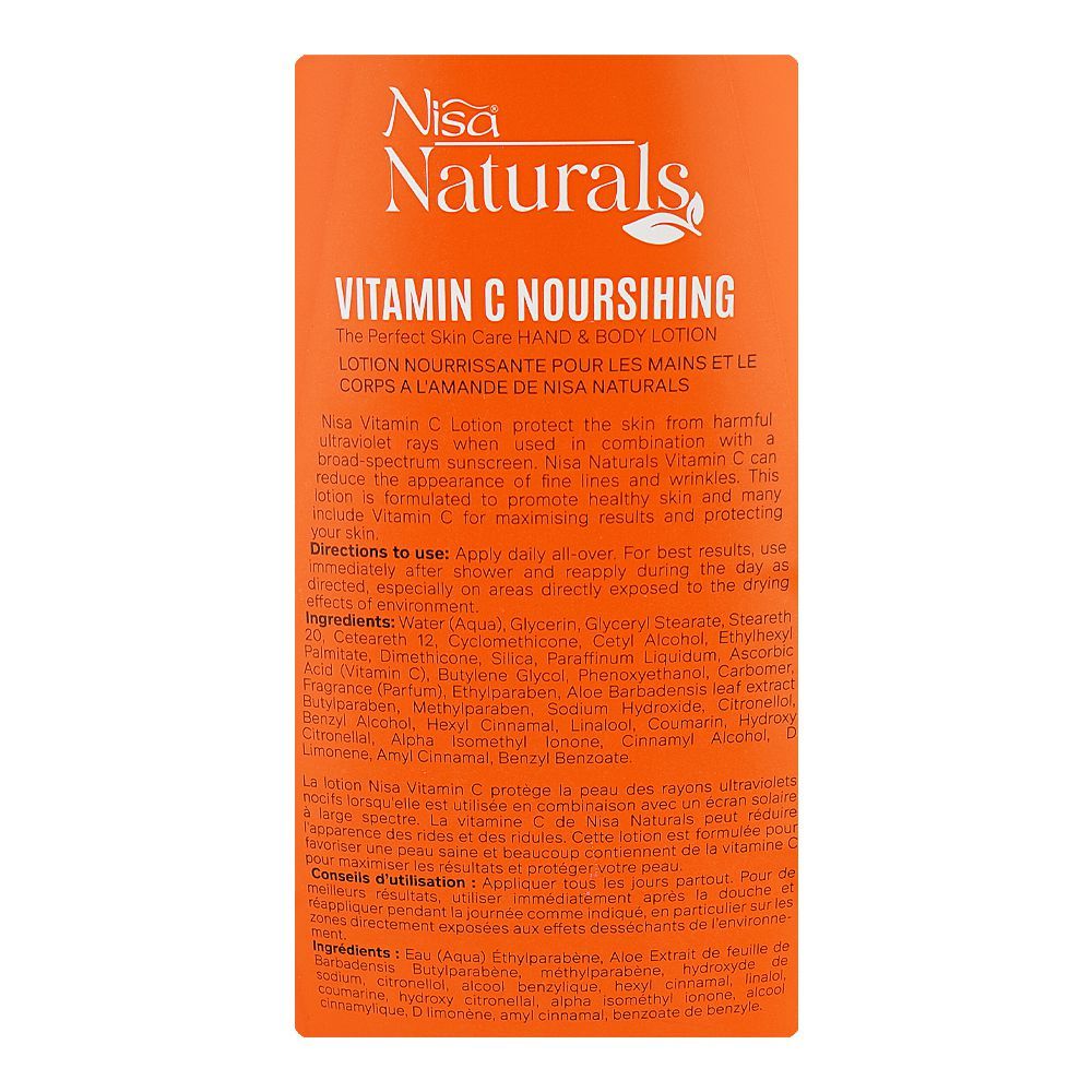Nisa Naturals Hand & Body Lotion, Vitamin C, Glycerin, For Normal Skin ...