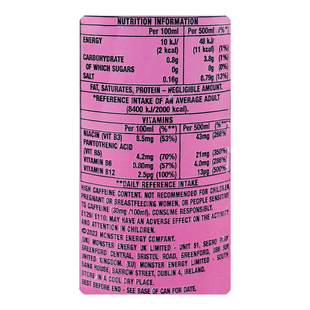 Monster Ultra Strawberry Dreams Zero Sugar Energy Drink, 500ml