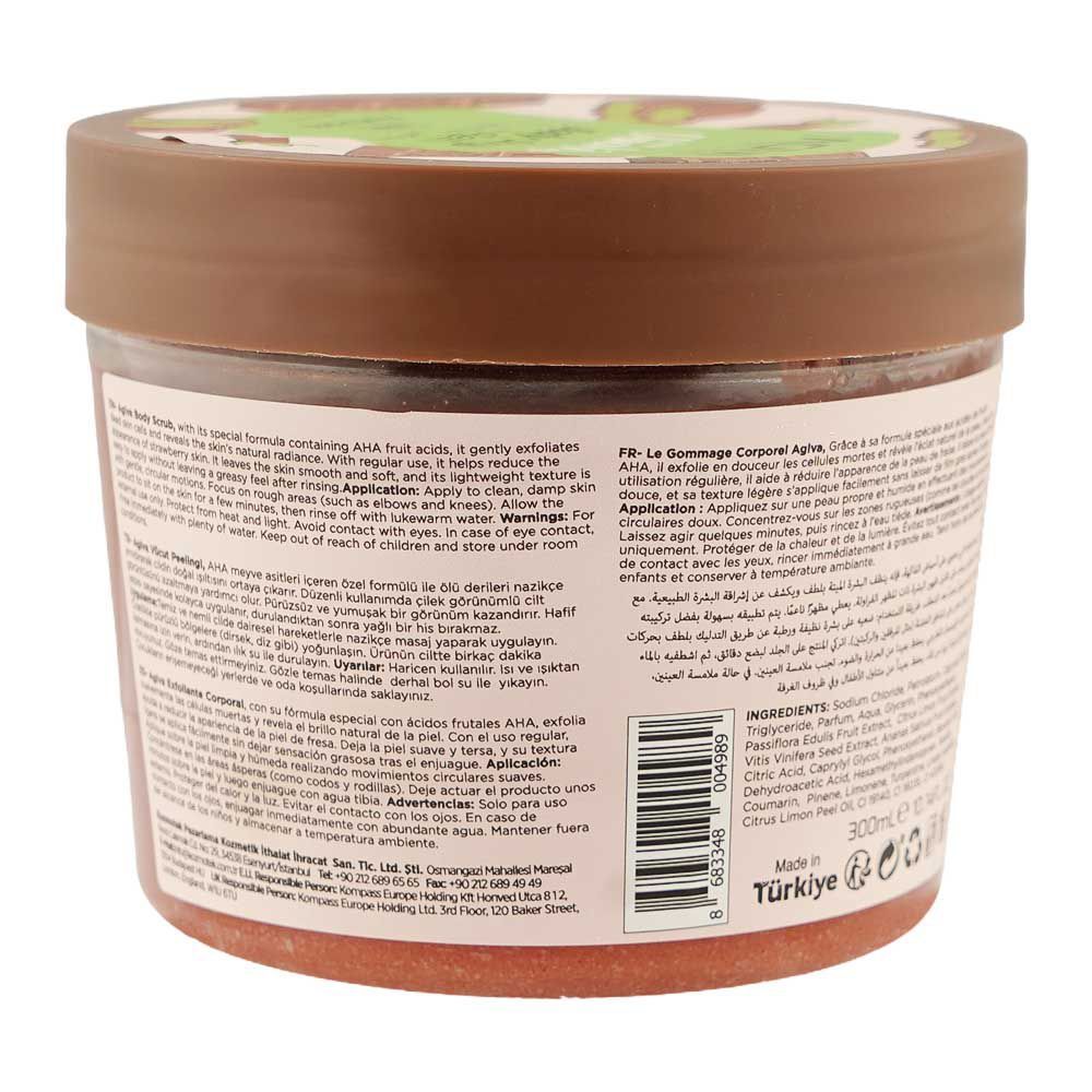 Agiva Care & Beauty Dubai Chocolate Body Scrub, AHA Fruit Acid, 300ml