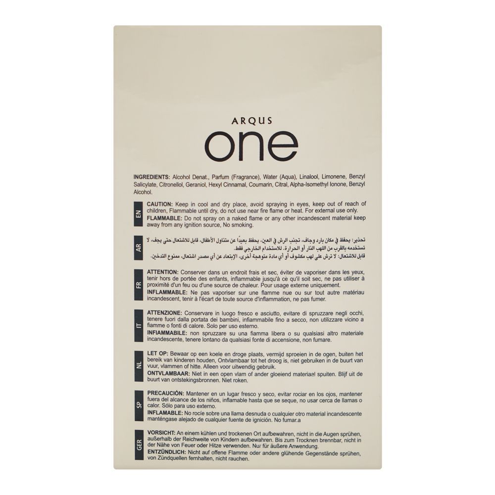 Arqus One, Eau De Parfum, For Men & Women, 100ml