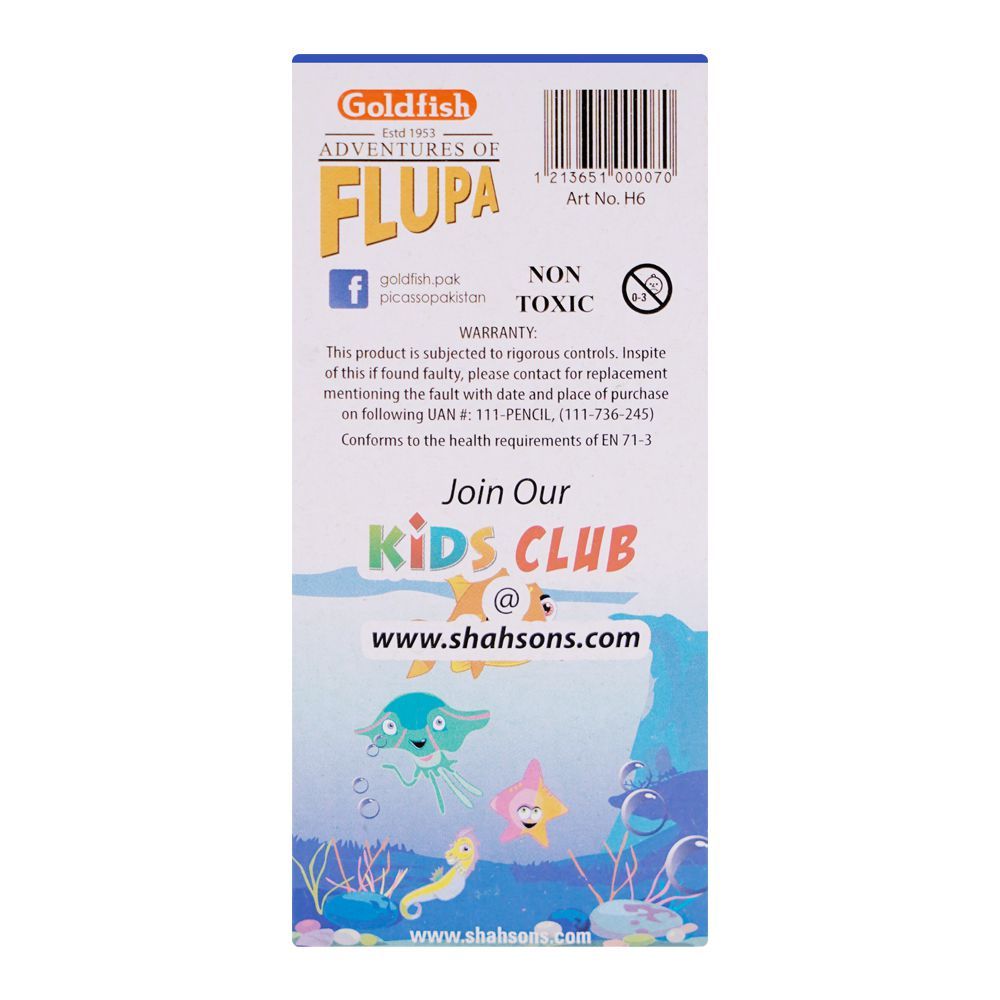 Goldfish Adventure Of Flupa Half Size Colour Pencils, H6, 6-Pack