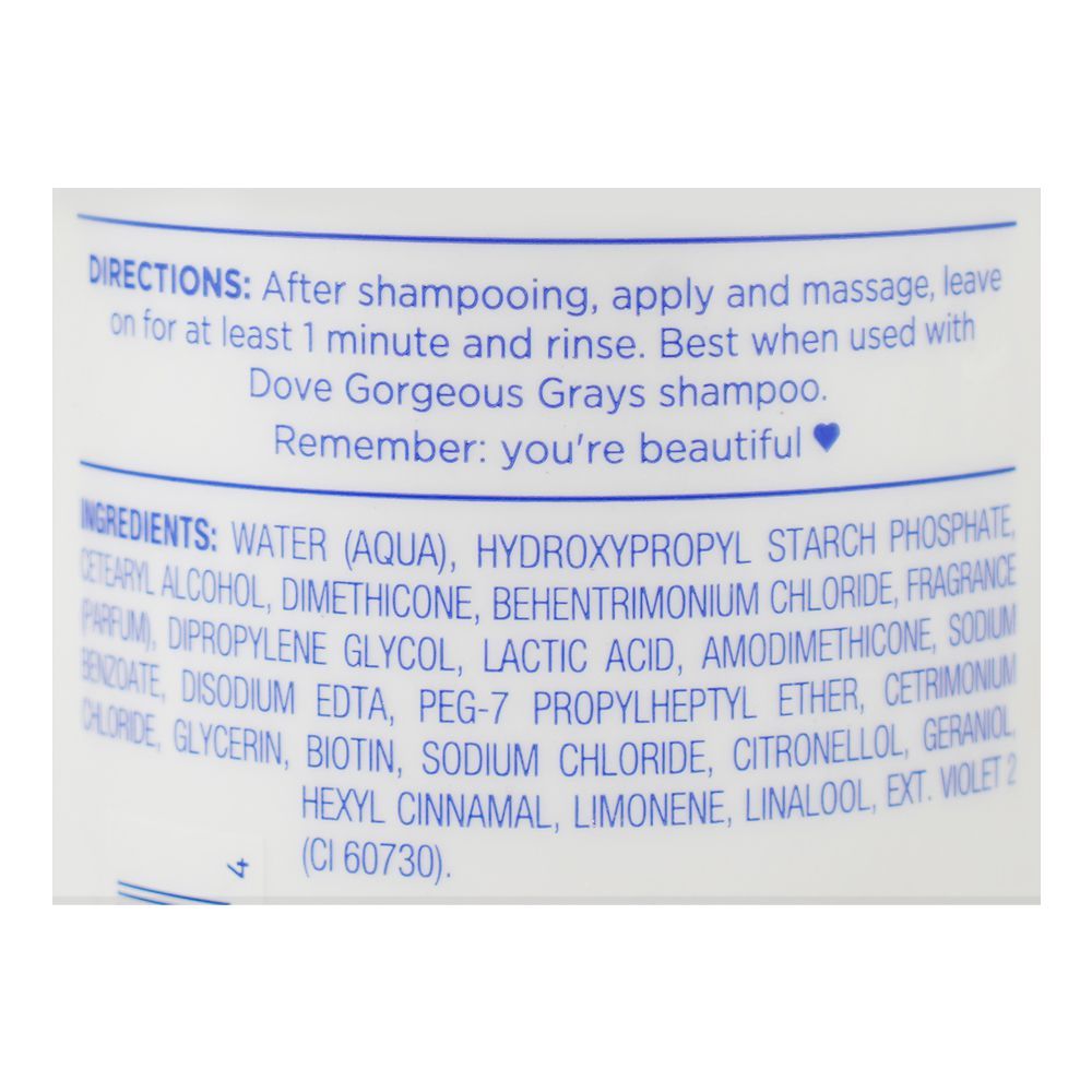 Dove Love Your Silver Gorgeous Grays Ultra-Light Conditioner, Paraben ...
