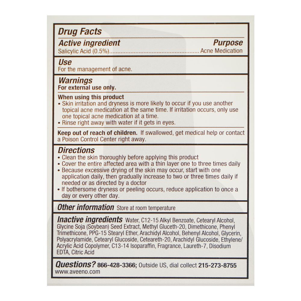 Aveeno Positively Radiant Clear Complexion Daily Moisturizer, Salicylic ...