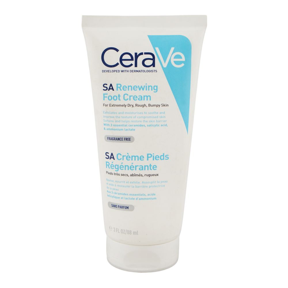 CeraVe Sa Renewing Foot Cream, Ceramides, Salicylic Acid, For Extremely ...