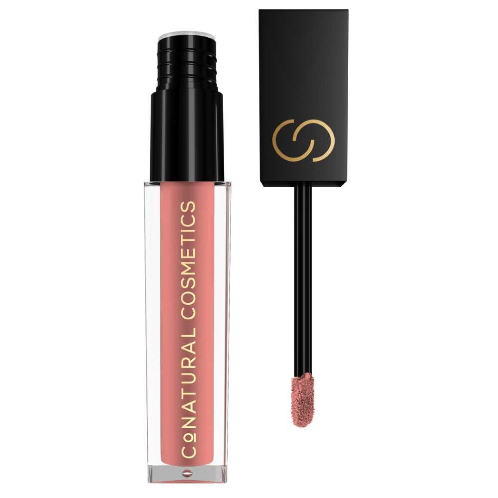 CoNatural Cosmetics Long Stay Liquid Matte Lipstick, Pink Buff LI075, 6.3ml