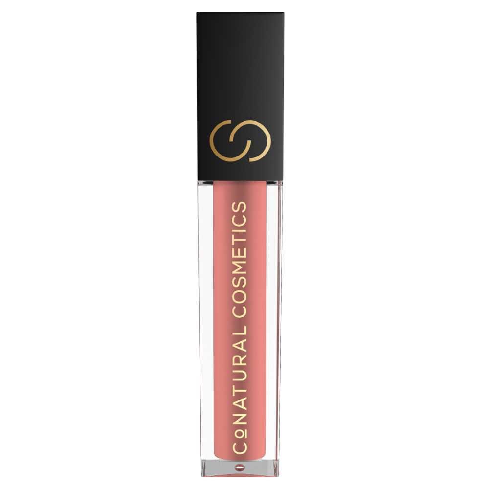 CoNatural Cosmetics Long Stay Liquid Matte Lipstick, Pink Buff LI075, 6.3ml